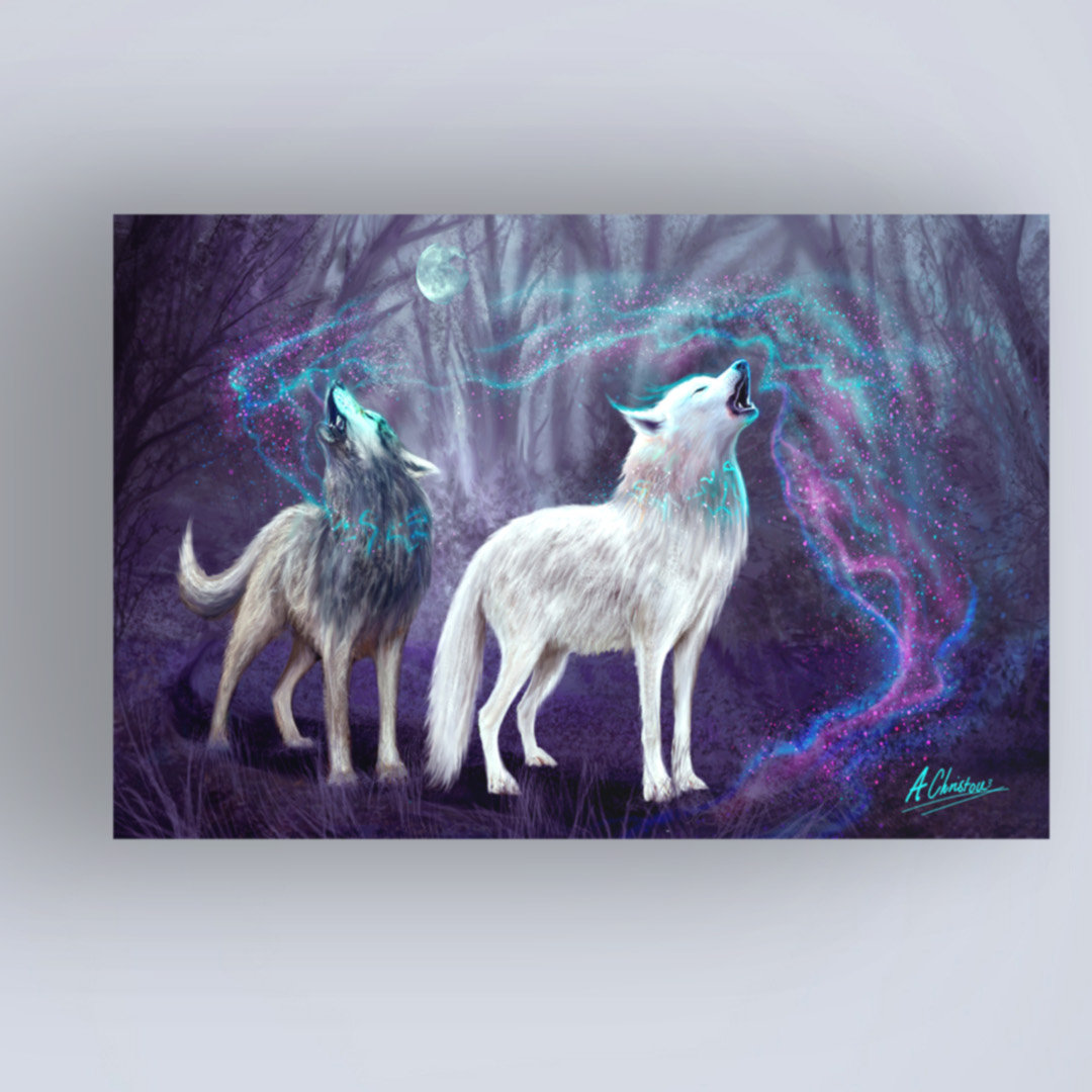 Trinx Wolf Howl by Anthony Christou - Wrapped Canvas Graphic Art | Wayfair