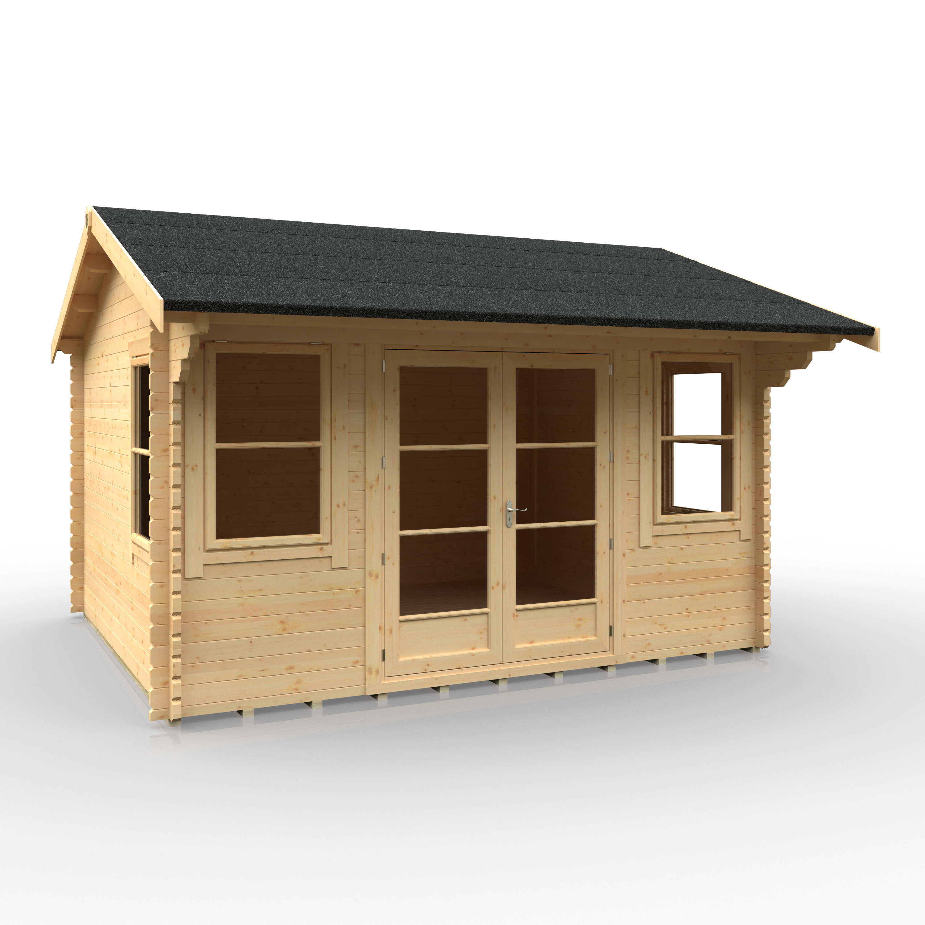 Tiger Sheds The Delta Tongue & Groove Log Cabin 14x12w | Wayfair.co.uk