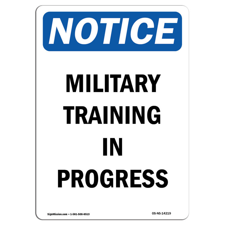 SignMission Military Training in Progress Sign | Wayfair
