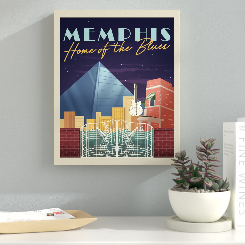 Ebern Designs Memphis Postcard - Graphic Art | Wayfair