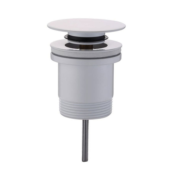 Symple Stuff Clic Clac Universal Matt White Valve. Push-Up Drain For ...