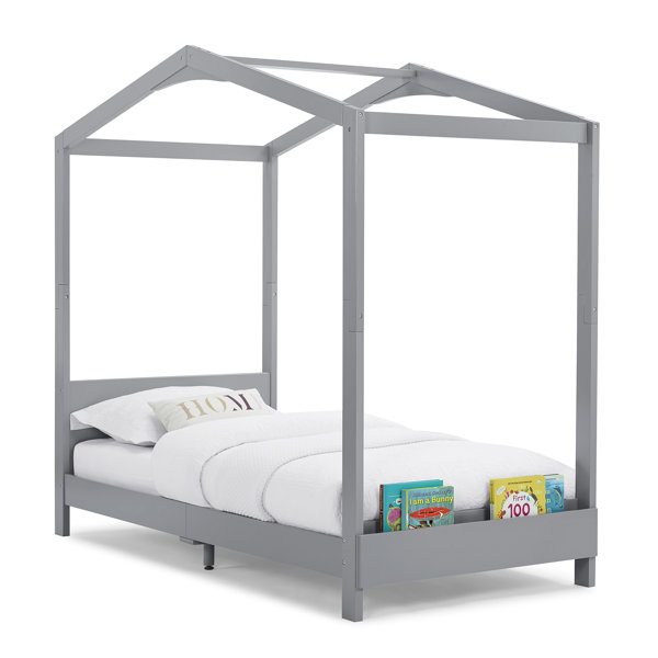 Delta Children Twin Solid Wood Platform Standard Bed with Shelves by ...