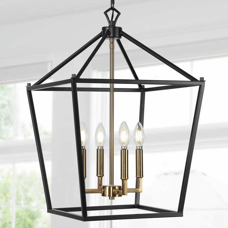 Gracie Oaks Henjes 4 - Light Lantern Geometric Pendant | Wayfair