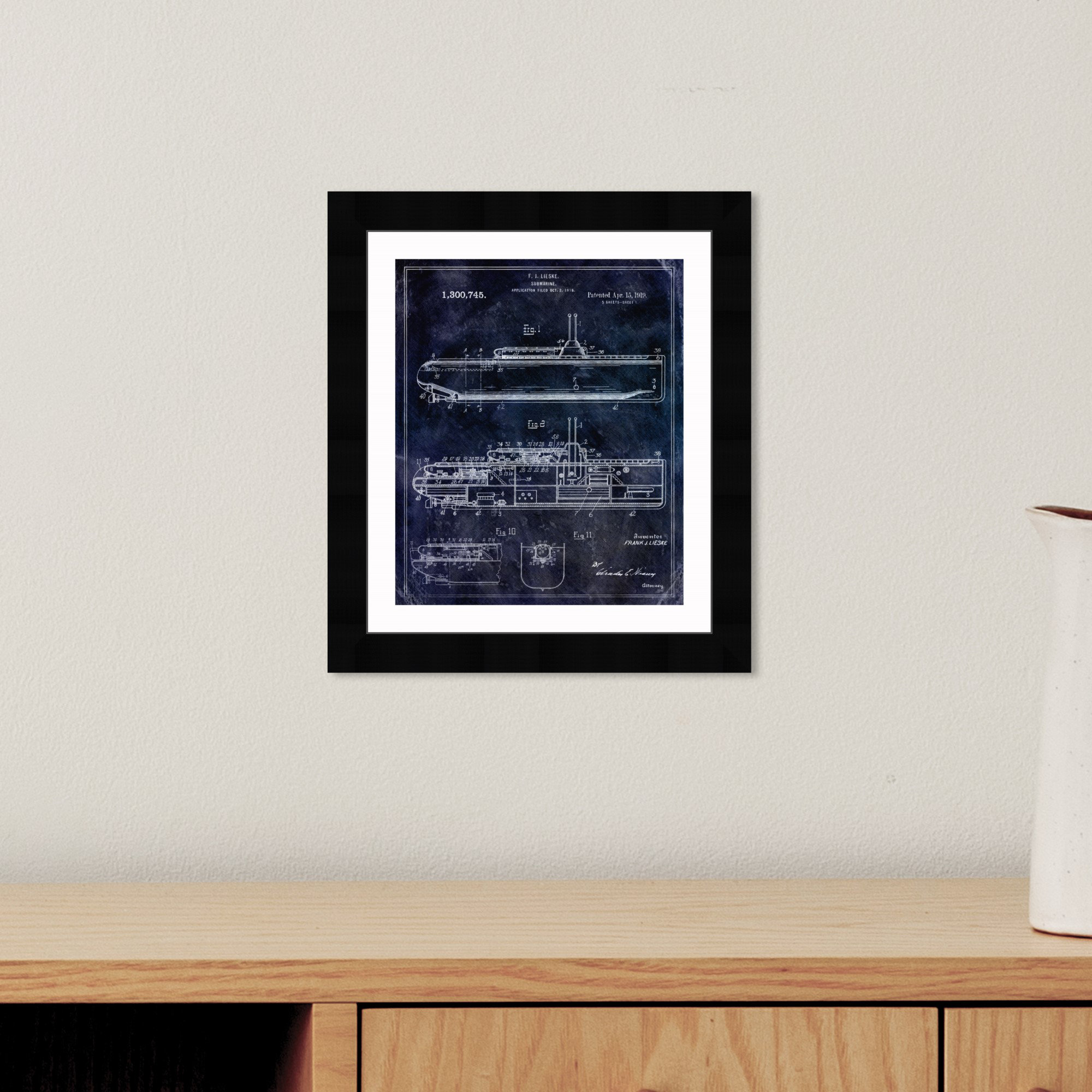 House of Hampton® Submarine 1919 - Picture Frame Graphic Art | Wayfair