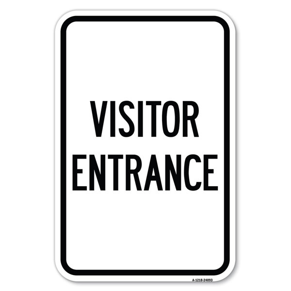 SignMission Entrance Sign Visitor Entrance/24093 - Wayfair Canada