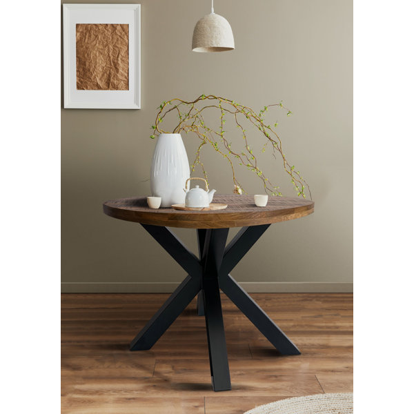 Williston Forge Whittemore Solid Mango Wood Round Dining Table ( 3 ...