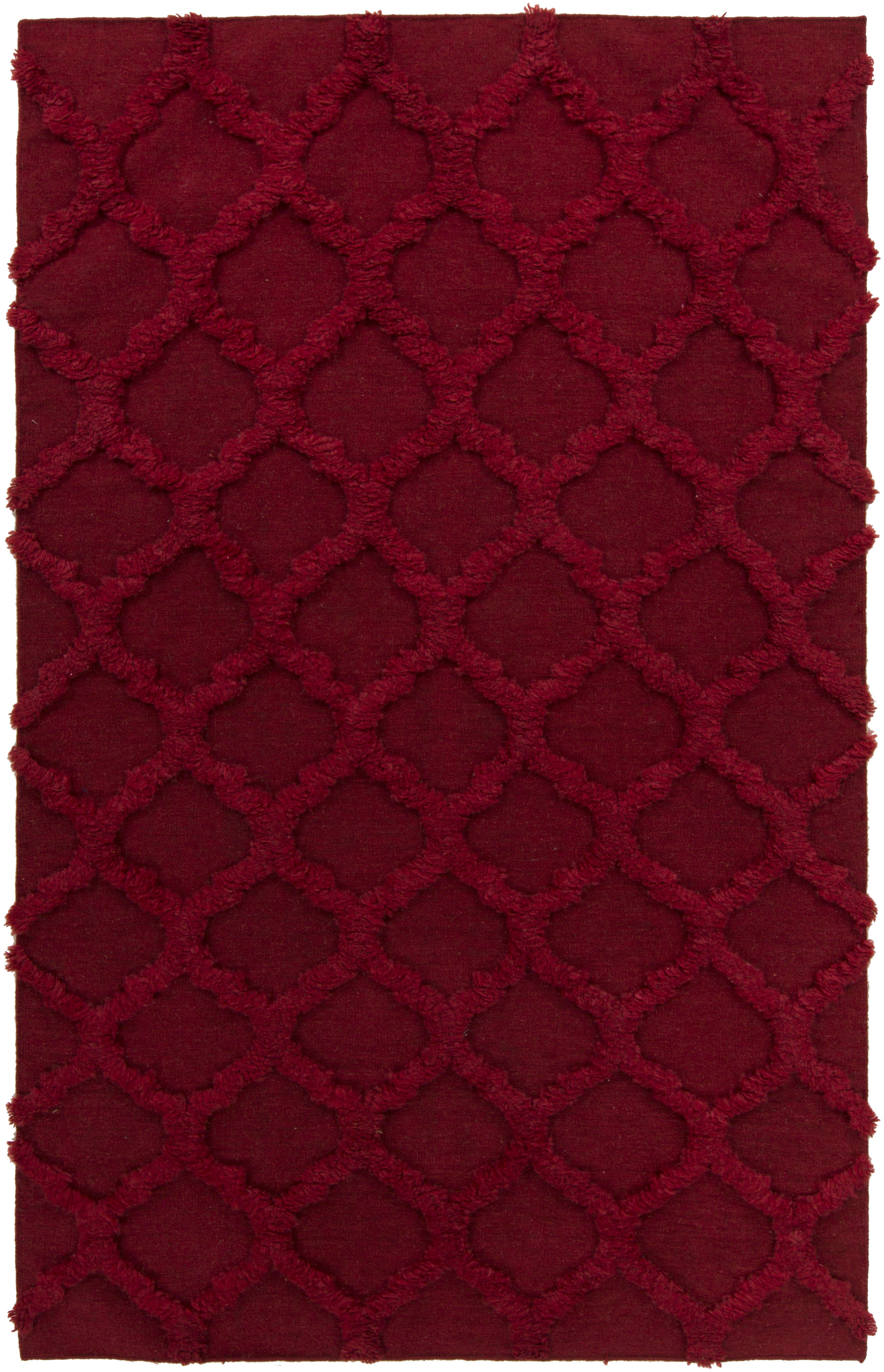 Winston Porter Karev Handmade Flatweave Wool Cherry Rug | Wayfair