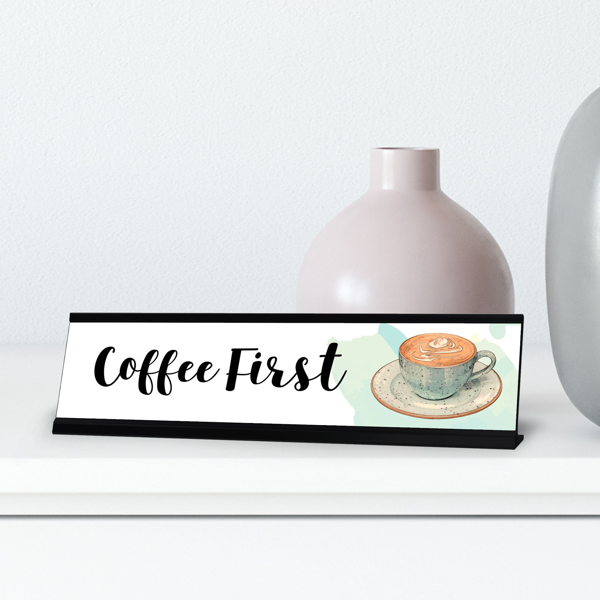 Designs ByLITA Coffee First Desk Sign | Wayfair