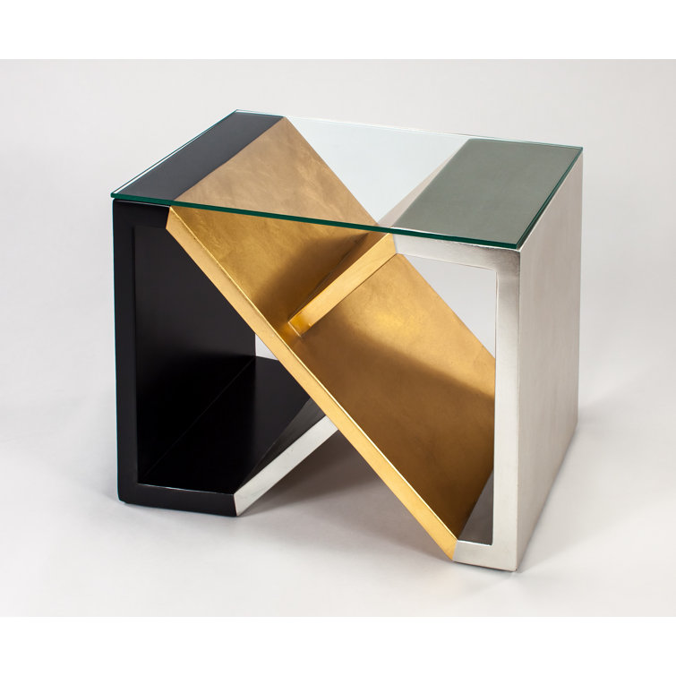 Artmax 20'' Tall Glass Sled End Table | Wayfair