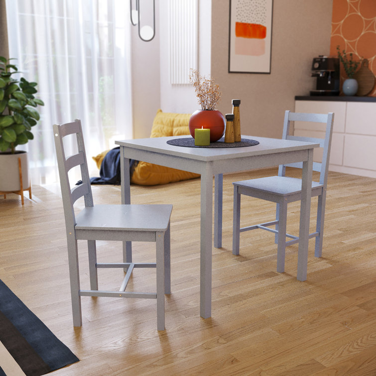 Marlow Home Co. Maymie 2 - Person Pine Solid Wood Dining Set | Wayfair ...