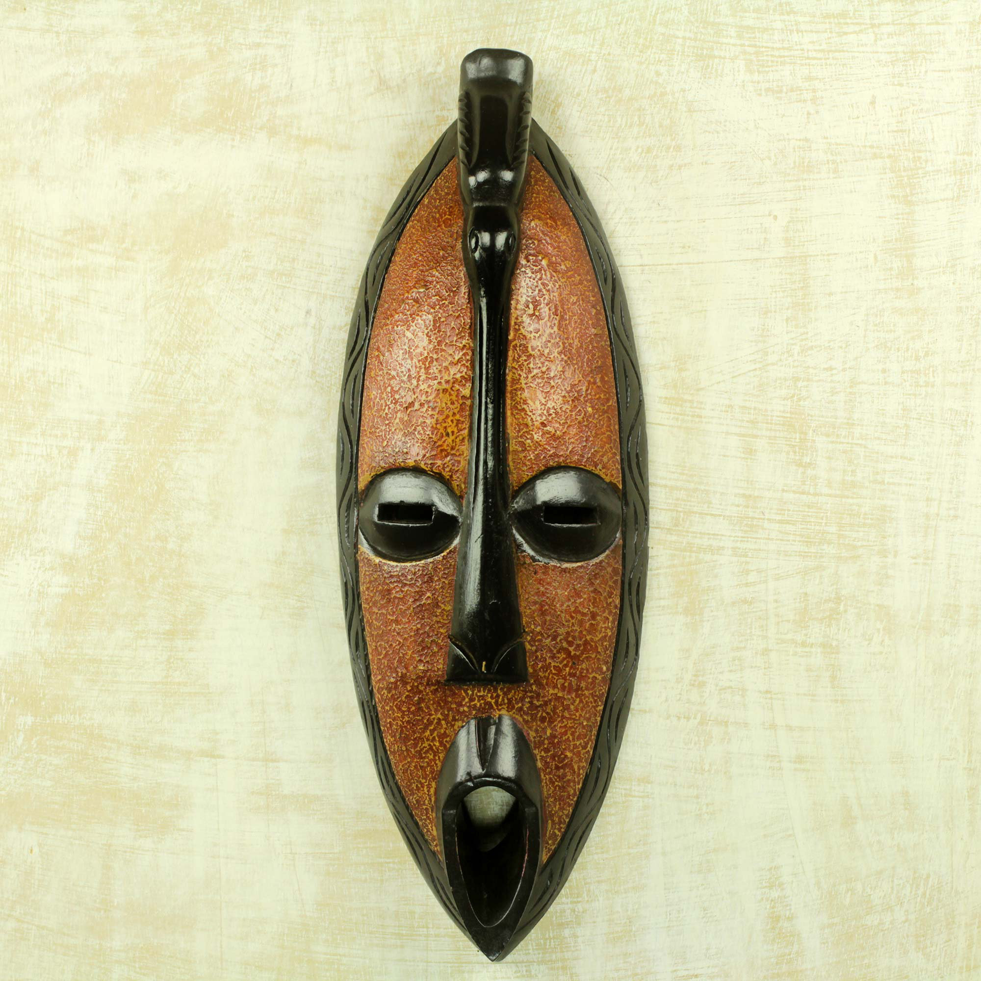 Bungalow Rose Original African Rain Wood Mask Wall Decor | Wayfair