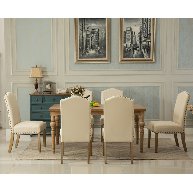 Alcott Hill® Mcneese 6 - Person Solid Wood Dining Set | Wayfair