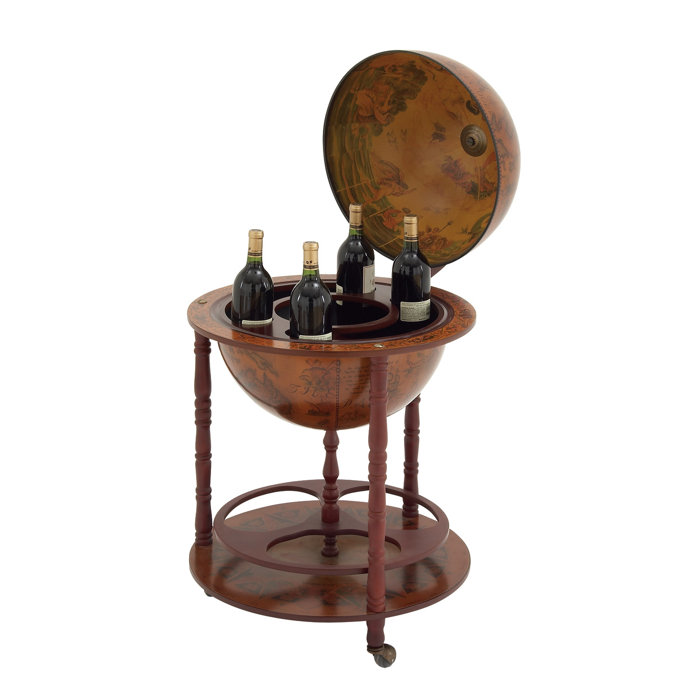 Lark Manor Wood World Globe Bar & Reviews | Wayfair