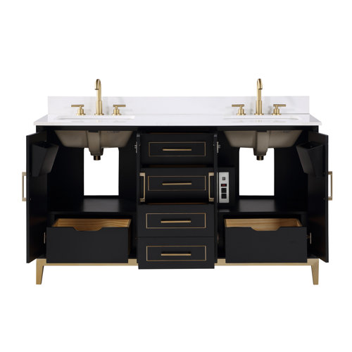 Bemma Gracie 60'' Double Bathroom Vanity & Reviews | Perigold