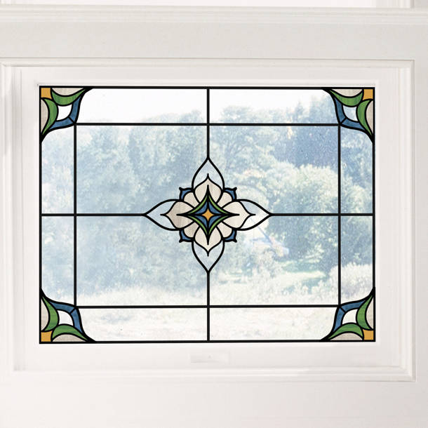 August Grove® Tiffany Glass Iris Window Panel & Reviews | Wayfair