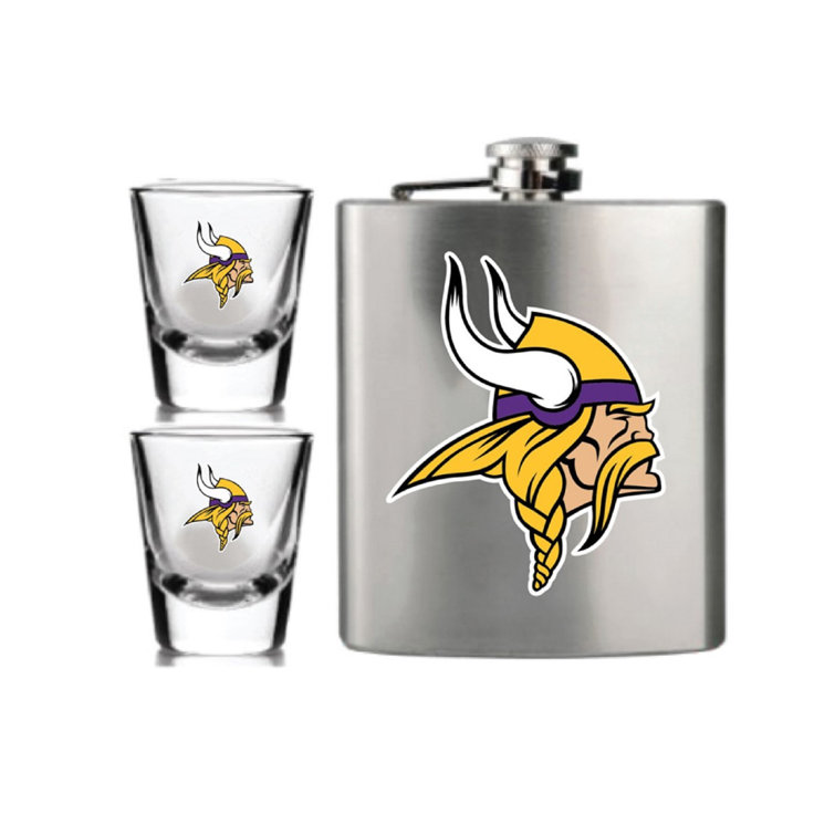 NFL Flask Set with 2 Shot Glasses & Reviews | Wayfair
