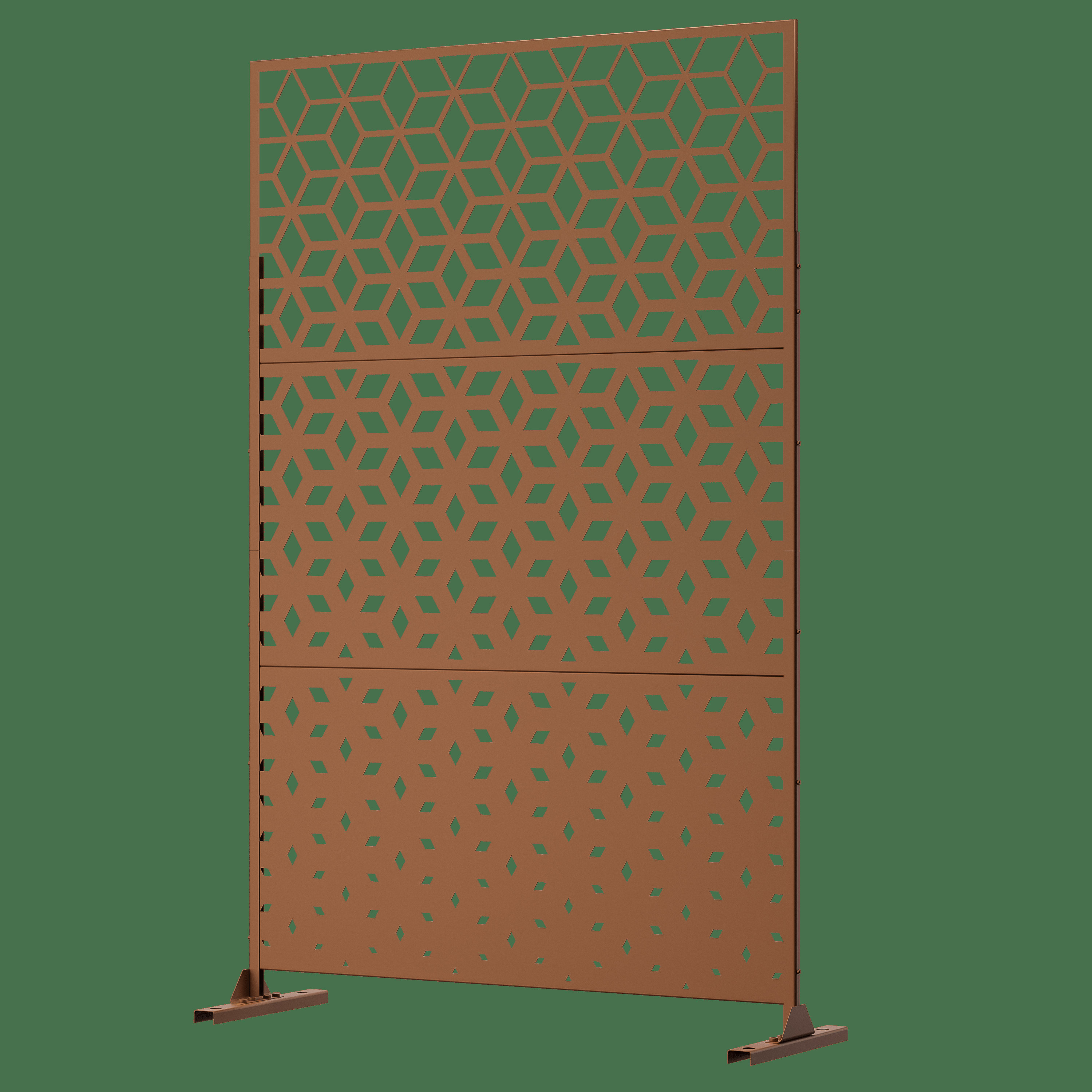 Fency 6.5 ft. H x 4 ft. W Privacy Screen Metal Fence Panel | Wayfair