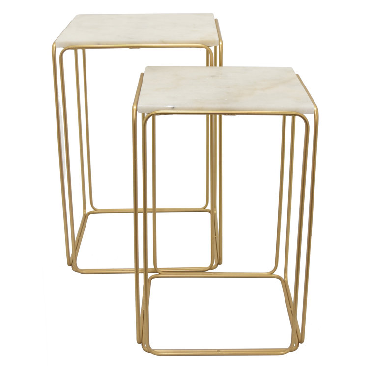 Everly Quinn Rectangular Nesting Marble Plant Stand | Wayfair