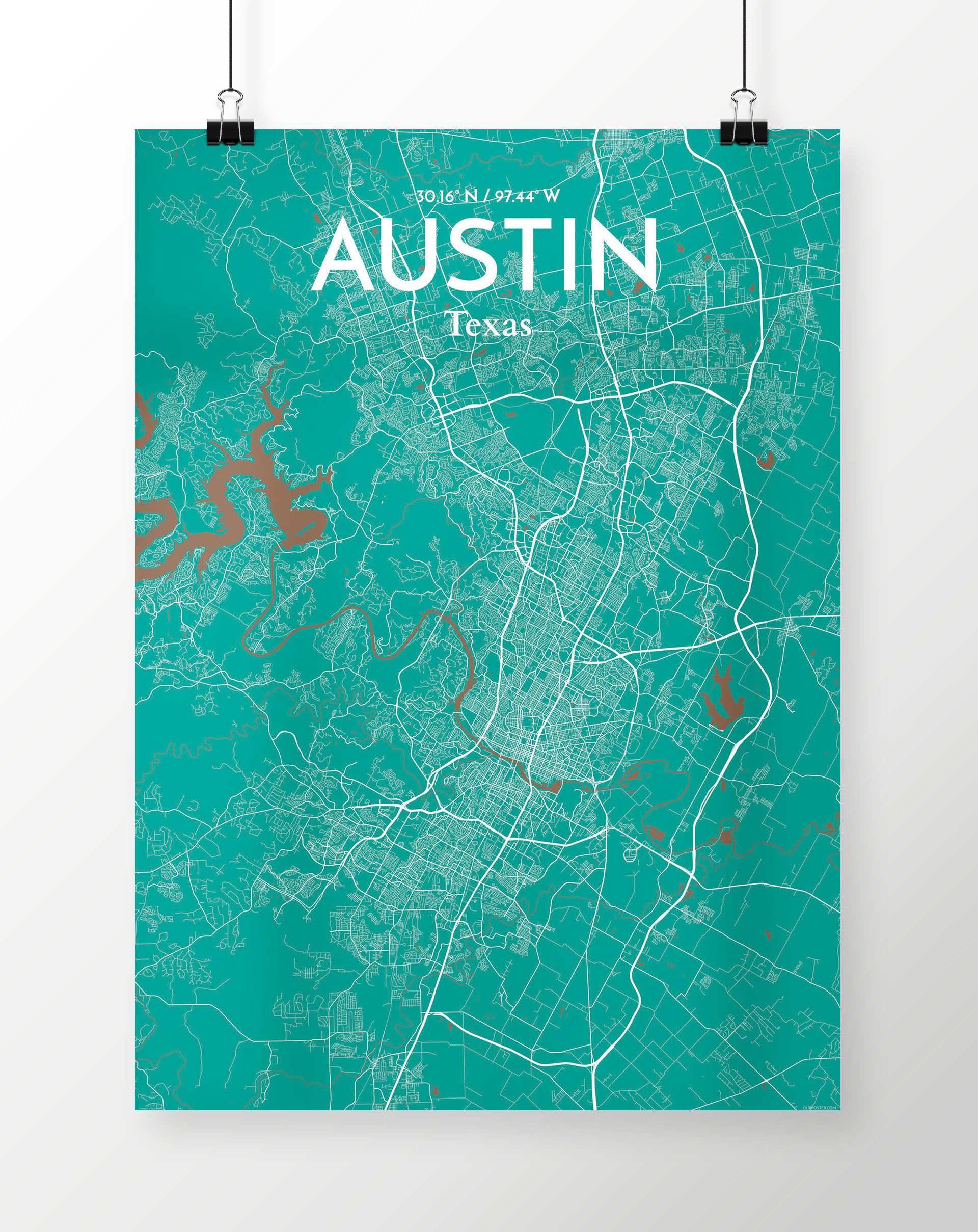 Wrought Studio Austin City Map - Unframed Graphic Art | Wayfair