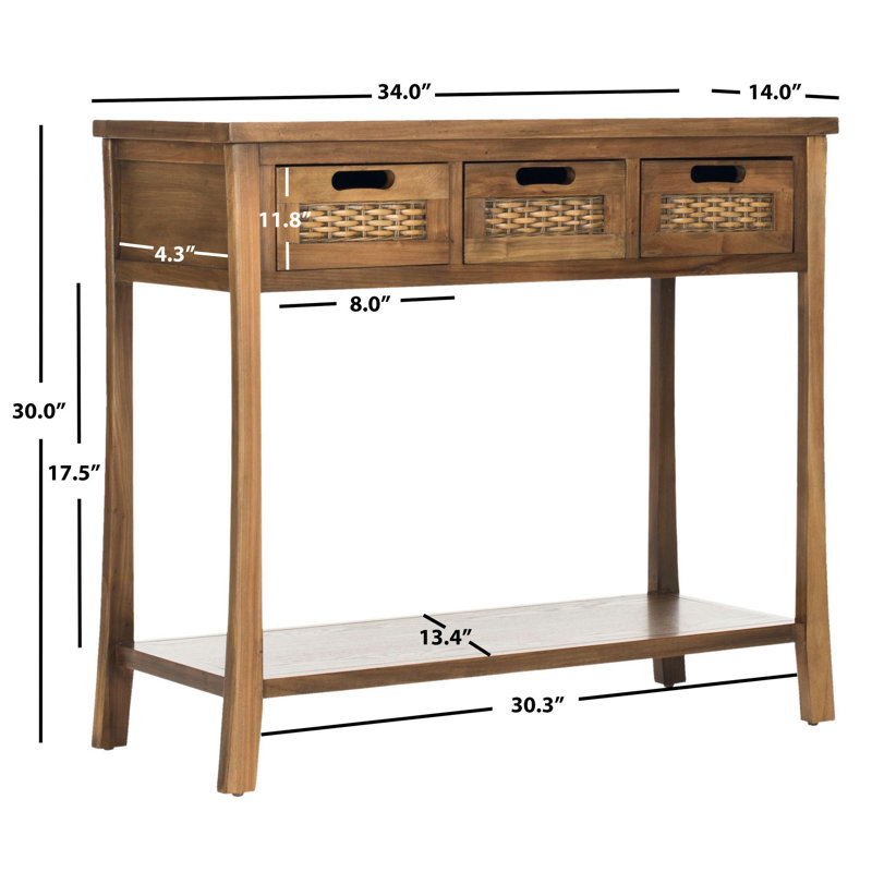 August Grove® 34" Solid Wood Console Table & Reviews | Wayfair