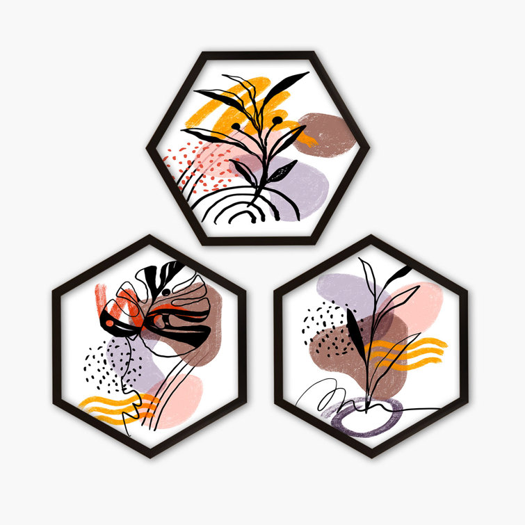 Hanah Home Sky 3 Piece Graphic Art Set | Wayfair.co.uk