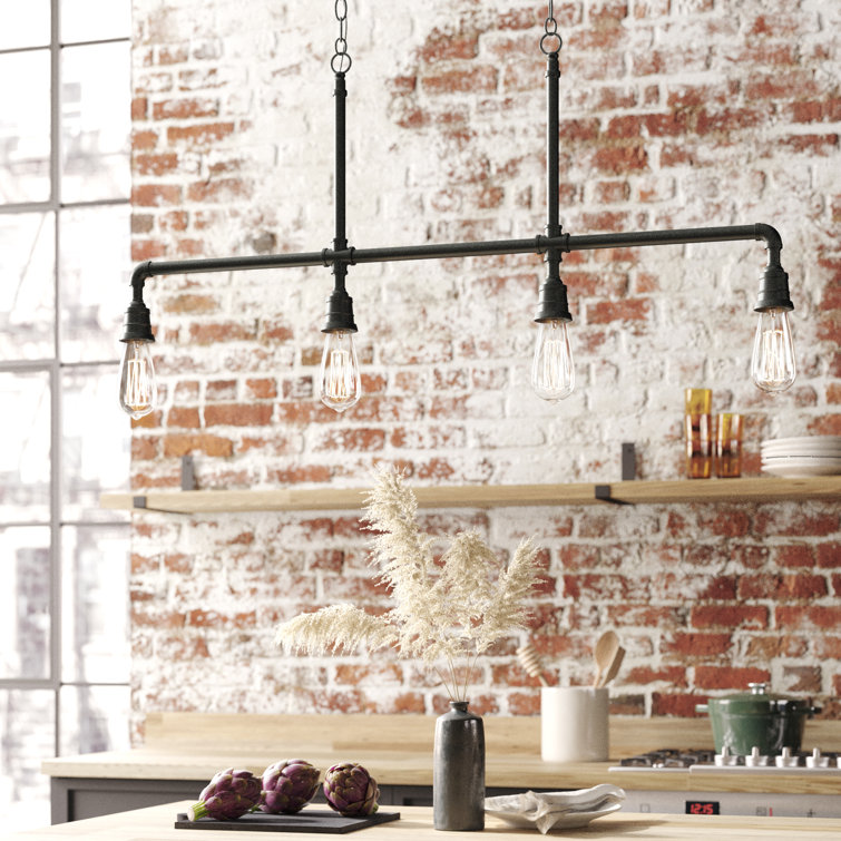 Steelside™ Reece 4 - Light Kitchen Island Linear Chandelier | Wayfair