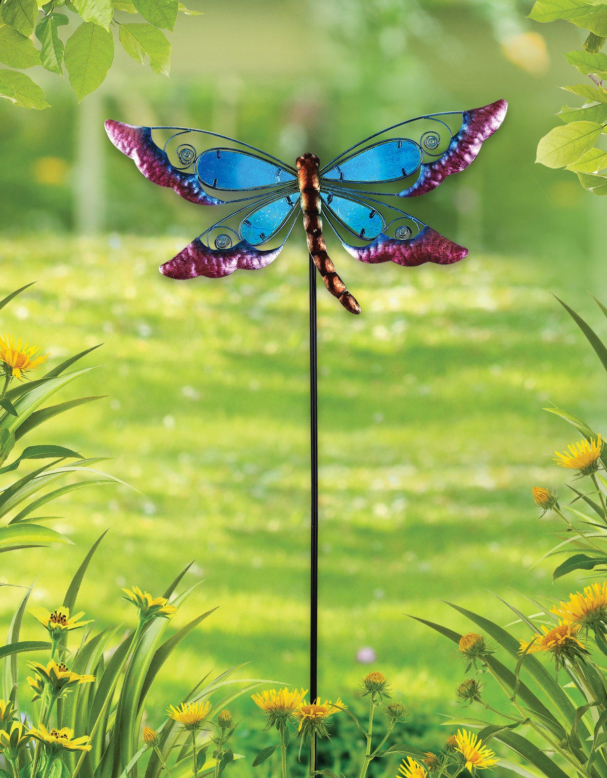 August Grove® Sedef Dragonfly Spring Garden Stake | Wayfair