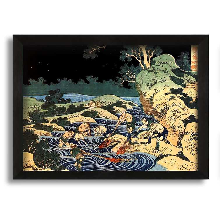 Ophelia & Co. Hokusai Fishing With Torches - Picture Frame Painting on ...