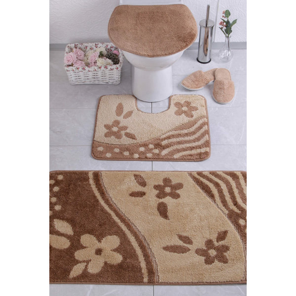 East Urban Home Shetye 3 Piece Bath Mat Set | Wayfair