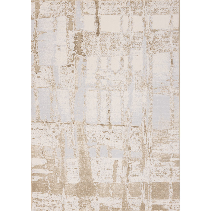 17 Stories Lilith Abstract Cream Area Rug & Reviews | Wayfair