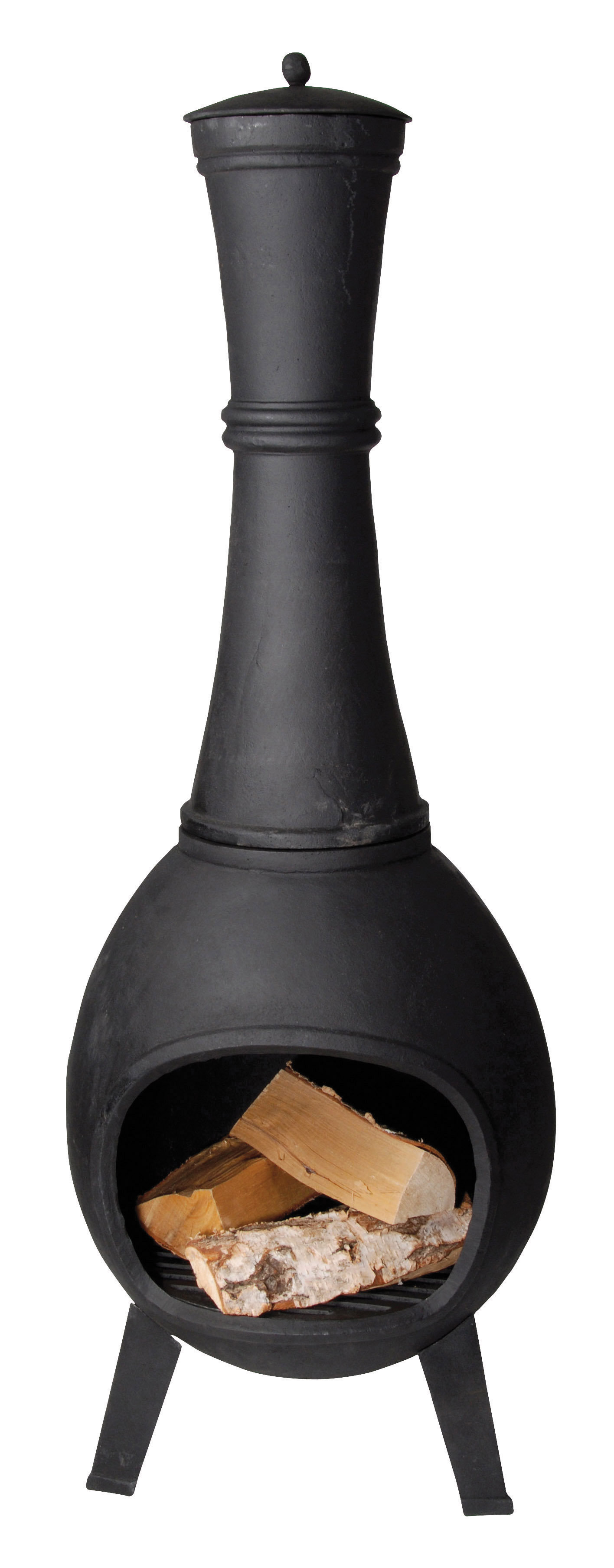 Gracie Oaks Huma Cast Iron Wood Burning Outdoor Chiminea & Reviews ...