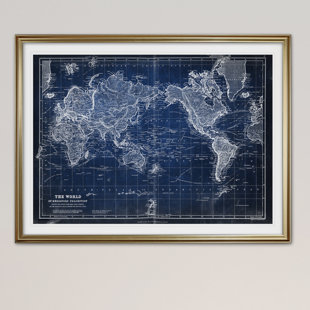 Blue Map Wall Art You'll Love in 2021 | Wayfair