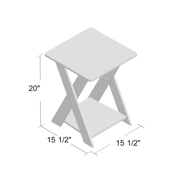 Ebern Designs Artesian 20'' Tall Cross Legs End Table & Reviews | Wayfair