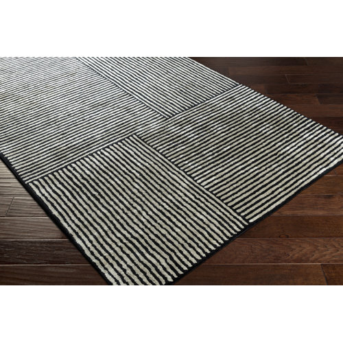 Balos Handmade Viscose Black/Ivory Rug & Reviews | AllModern