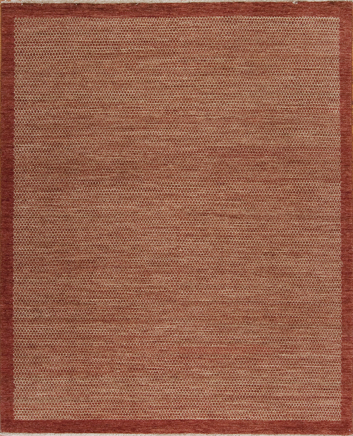 Samad Rugs Textures Hand Knotted Wool Brick Area Rug | Wayfair