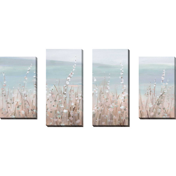 Red Barrel Studio® Coastal Morning Blooms - 3 Piece Floater Frame Print ...