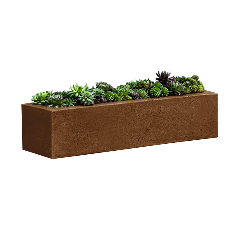 17 Stories Lakshman Cast Stone Planter Box & Reviews | Wayfair