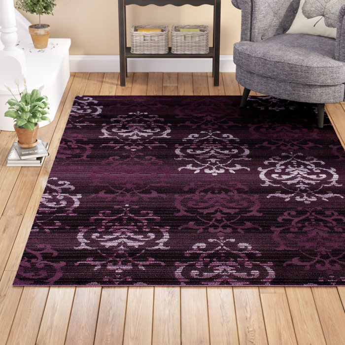 Astoria Grand Rosanna Area Rug in Plum & Reviews | Wayfair
