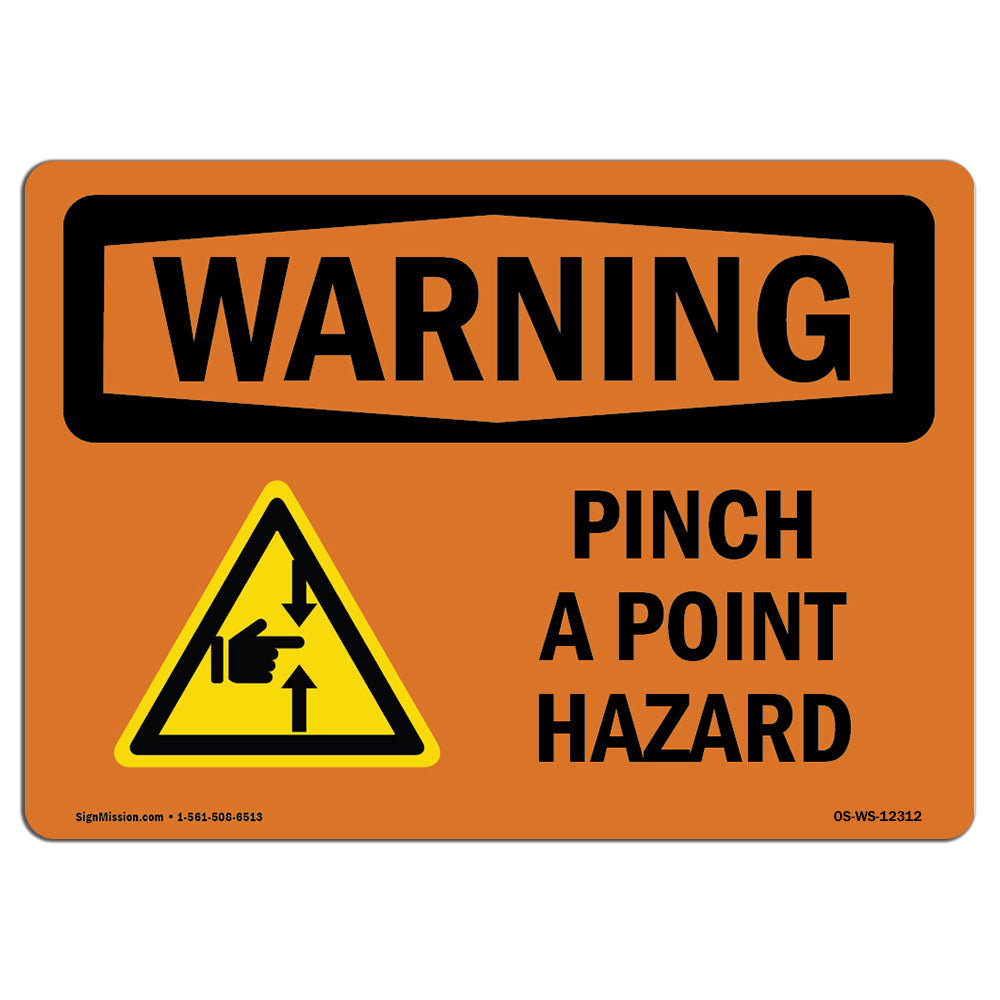 SignMission Osha Warning Sign - Pinch Point Hazard With Symbol | Wayfair