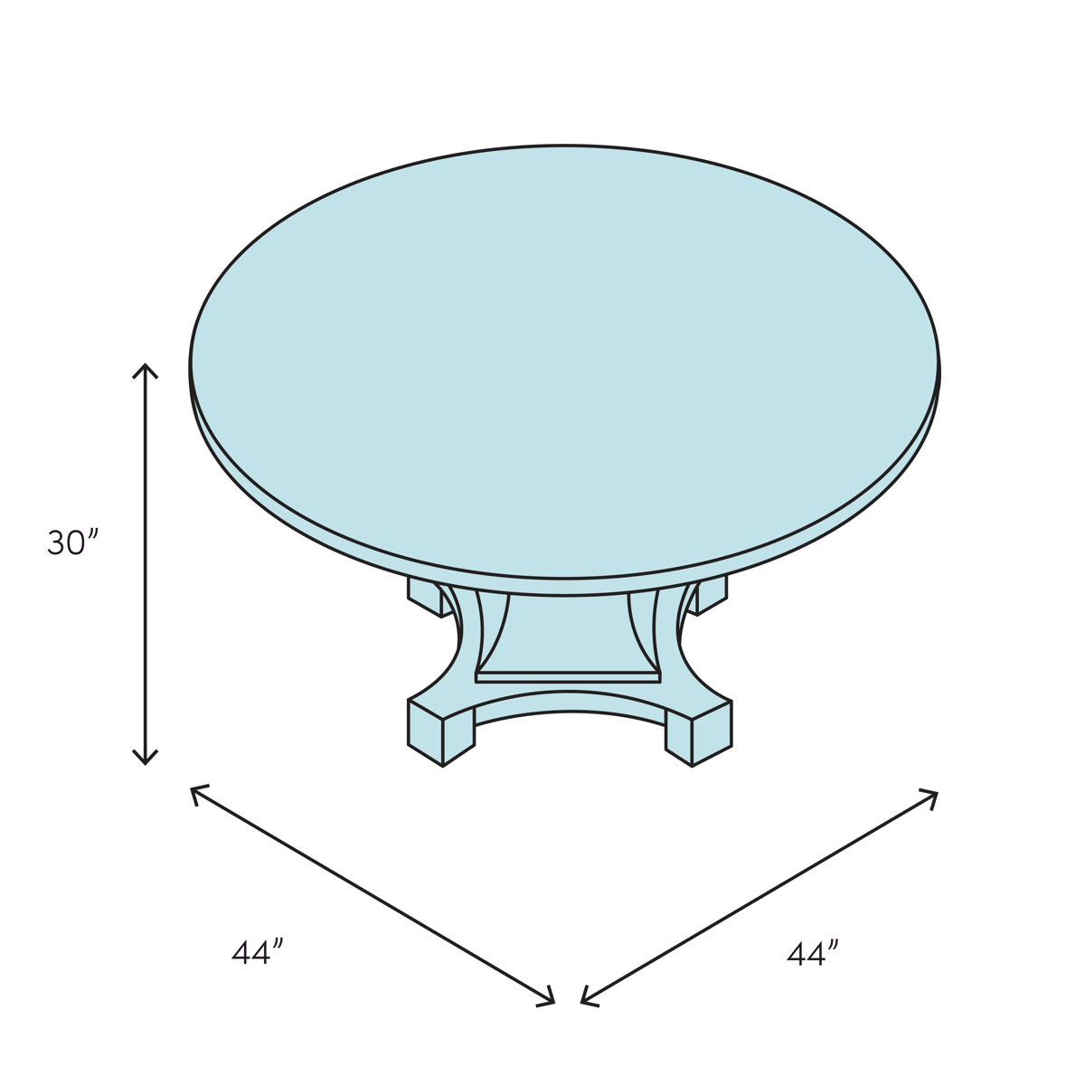 John-Richard 44'' Pedestal Dining Table | Wayfair