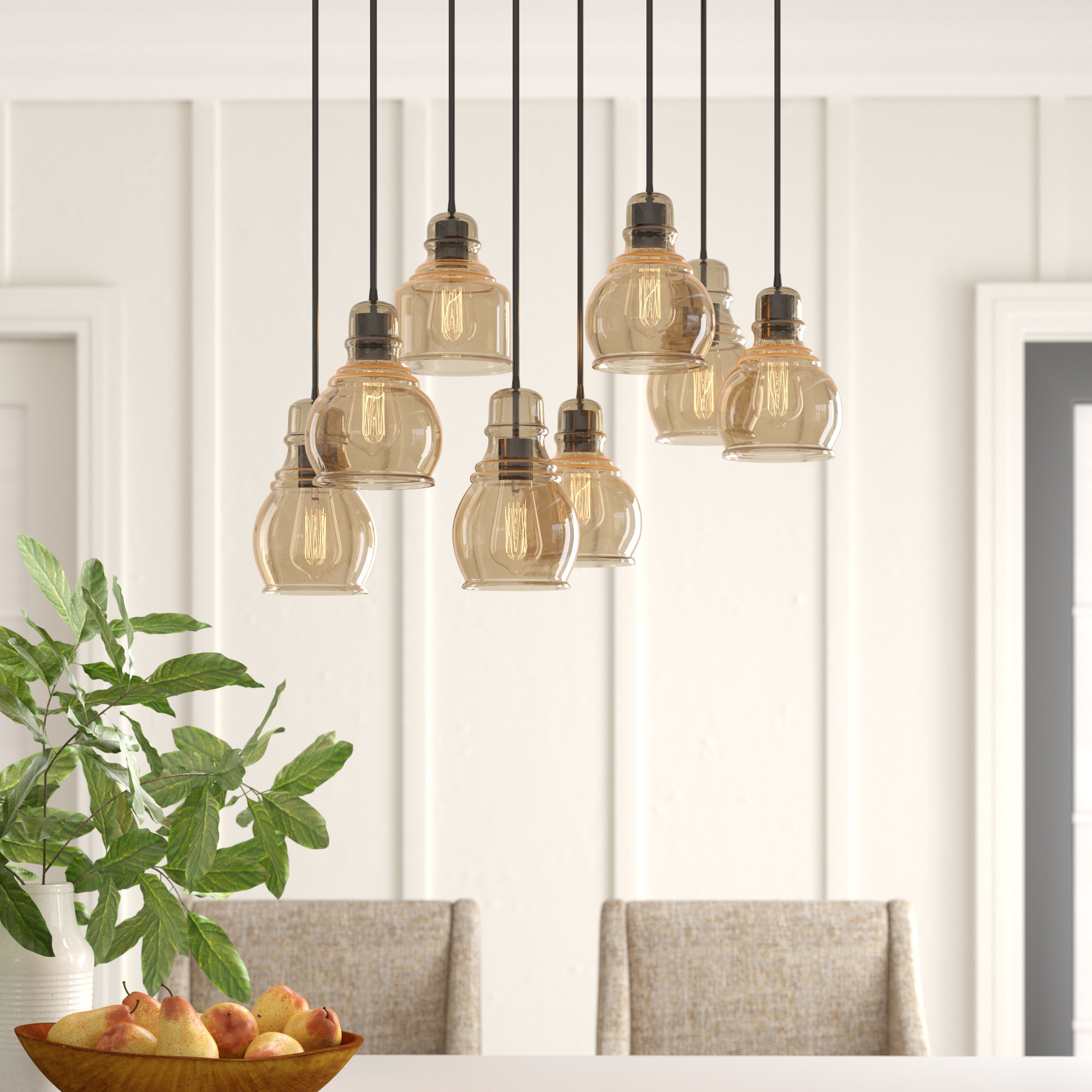 Gracie Oaks Manon 8-Light Cluster Bell Pendant & Reviews | Wayfair