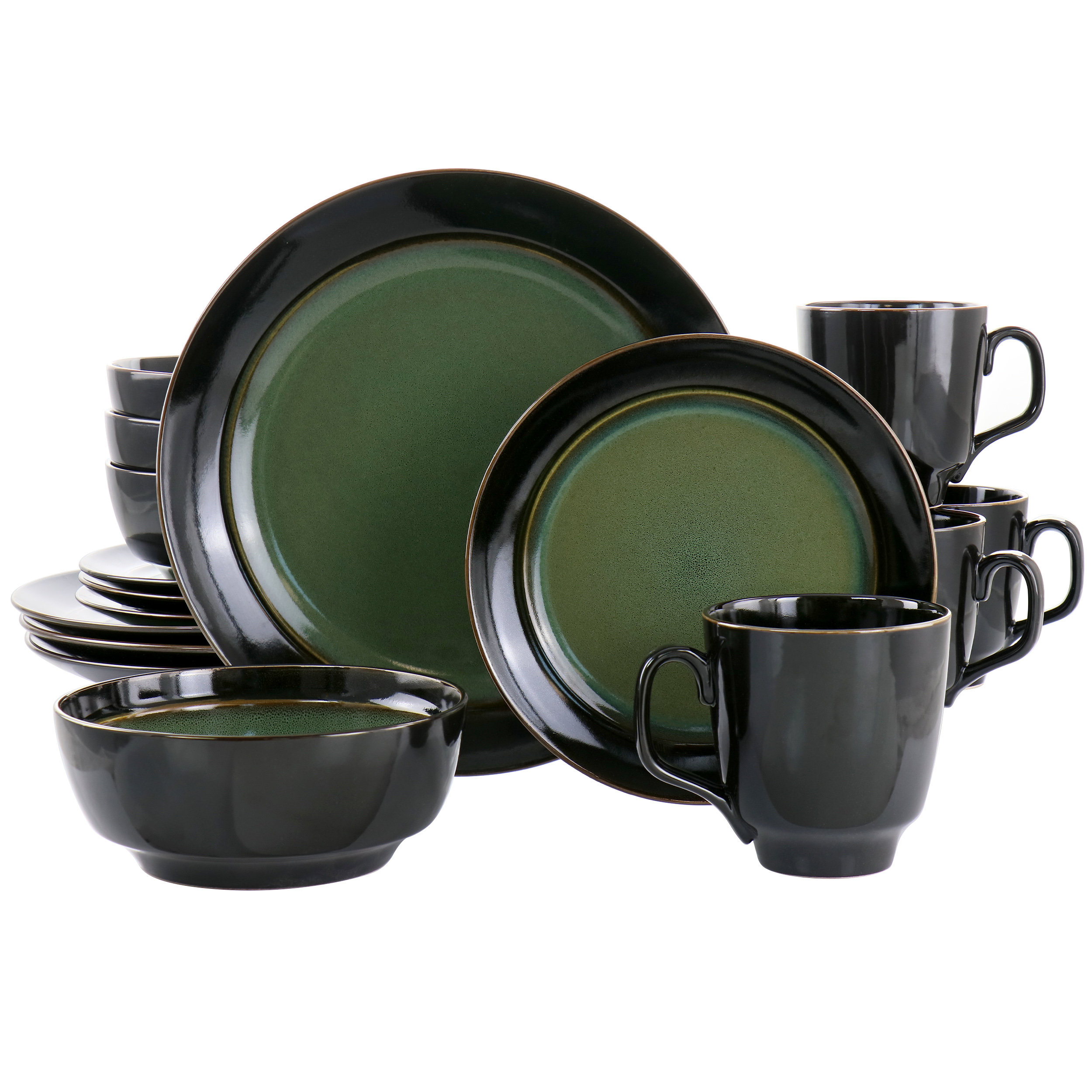 Gibson Home Stoneware Dinnerware Set - Service for 4 | Wayfair