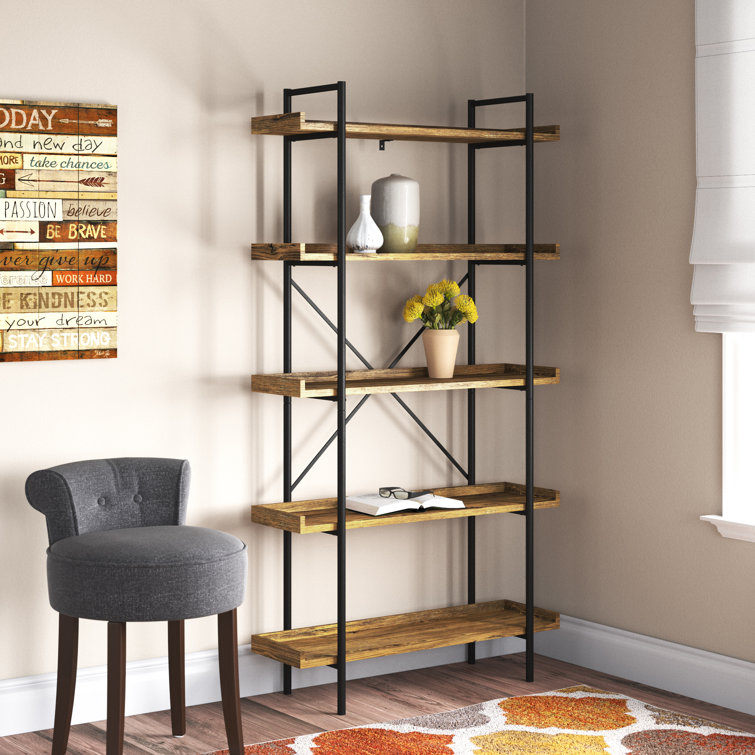 Trent Austin Design® Castellon 68'' H x 36'' W Metal Etagere Bookcase ...