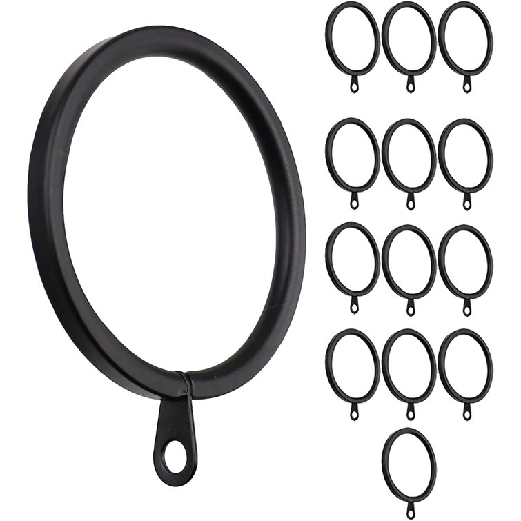 MERIVILLE 14 Pcs Gold 1.5-Inch Inner Diameter Metal Flat Curtain Rings ...