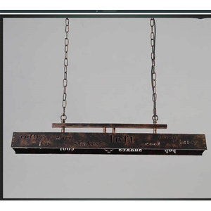 Williston Forge Rustic Metal Rectangle Pendant Light(2 Heads) | Wayfair