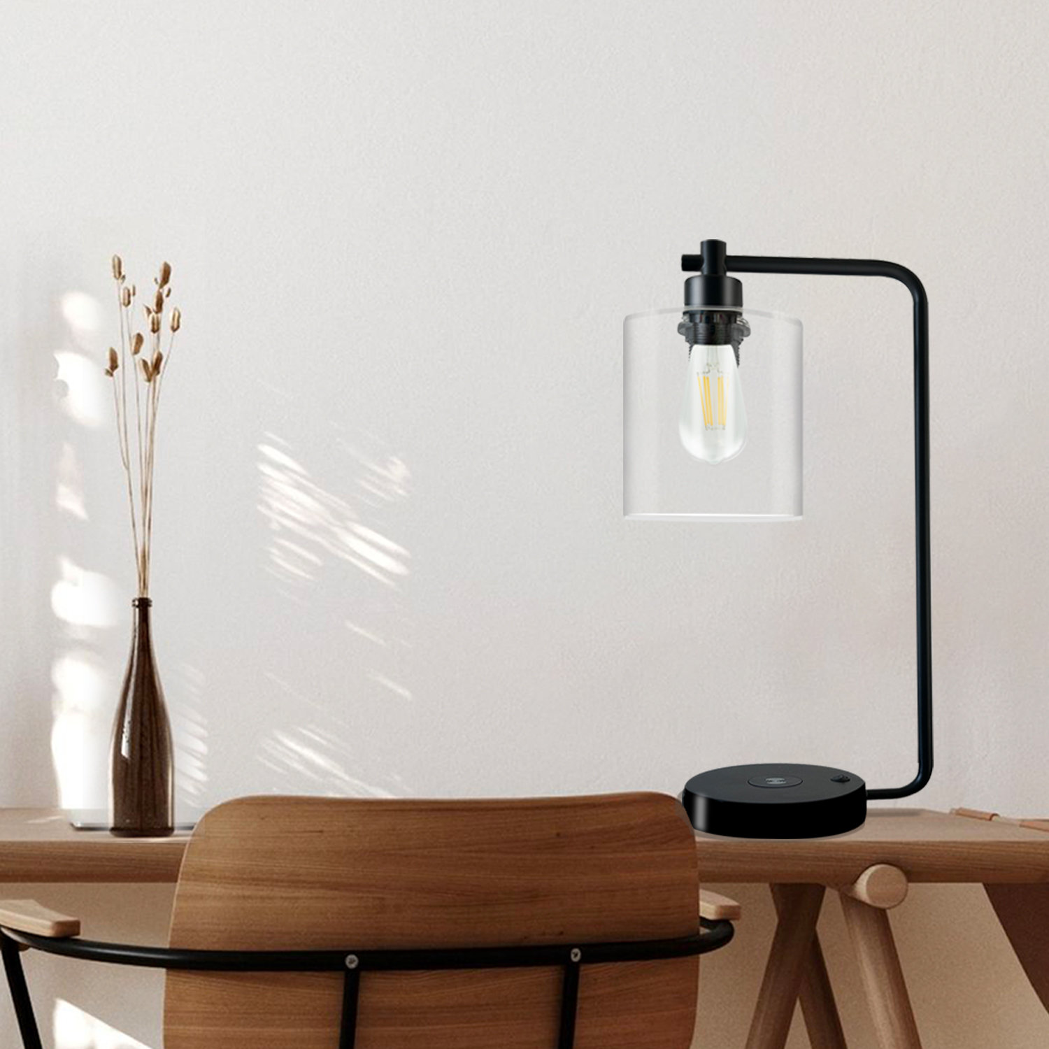 Ebern Designs Elle-Leigh Metal USB Desk Lamp | Wayfair