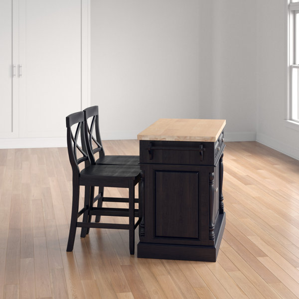 Three Posts™ Diamondback 48'' Wide Kitchen Island Set & Reviews | Wayfair