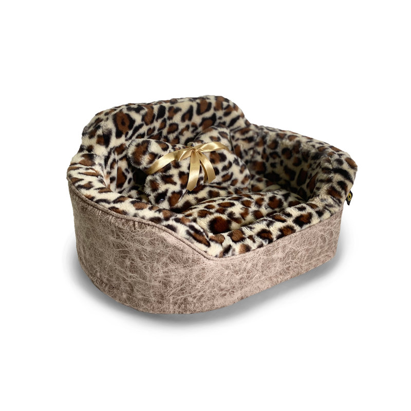 PreciousTails Leather and Leopard Princess Dog Sofa & Reviews | Wayfair