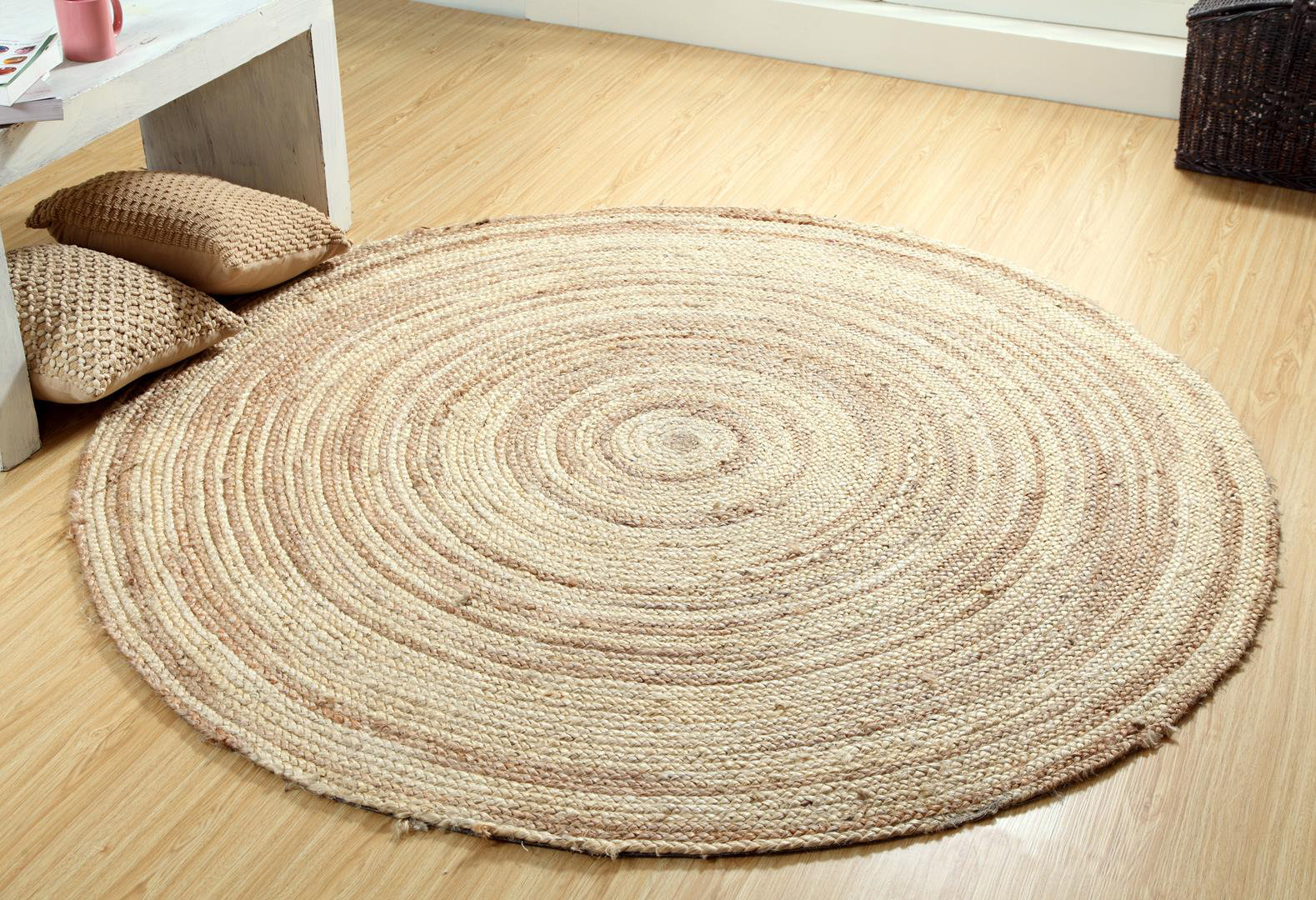 Dovecove Round Handmade Braided Jute/Sisal Area Rug in Natural | Wayfair