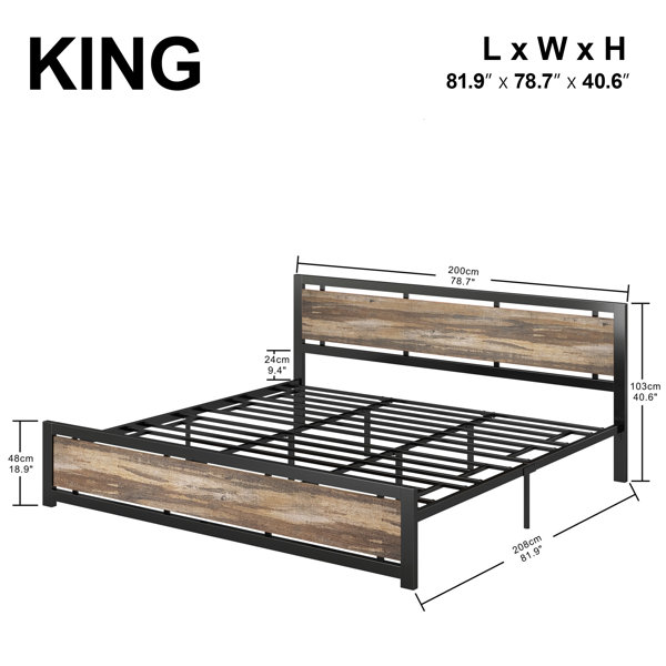 17 Stories Maryeli King Platform Bed & Reviews | Wayfair
